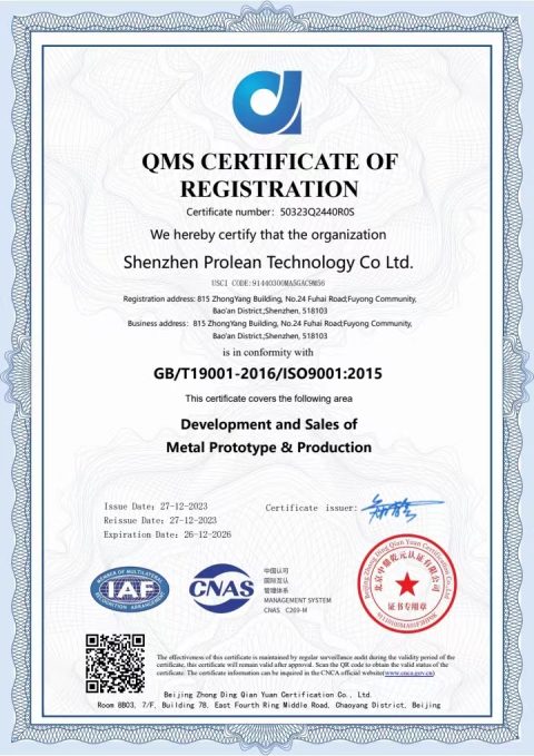 Standards - Proleantech | Custom Parts On-Demand Manufacturing